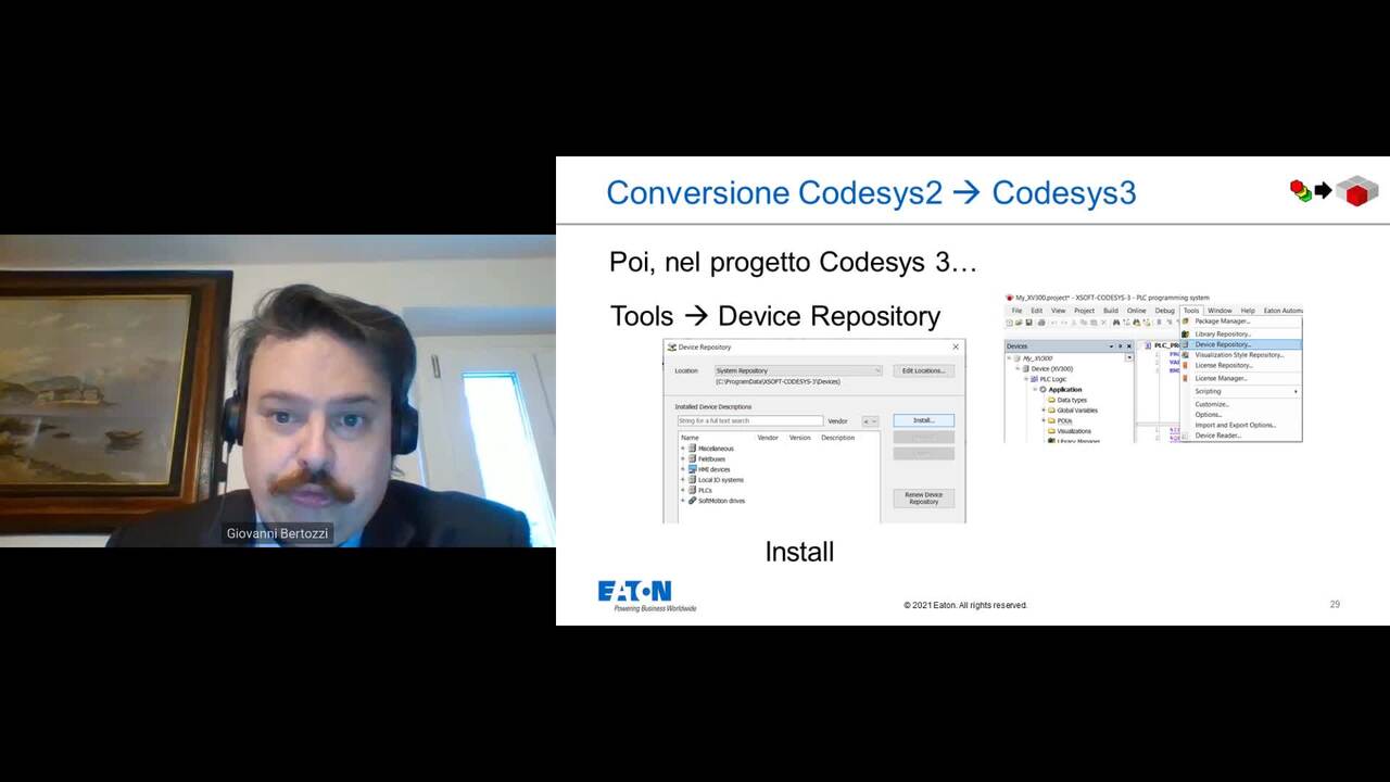 Arricchisci il tuo impianto con nuove funzioni - Conversione da Codesys V2 a V3 - Eaton videos