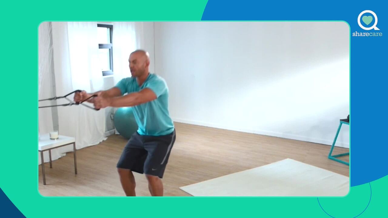 Learn how to do this squat to row workout - Sharecare