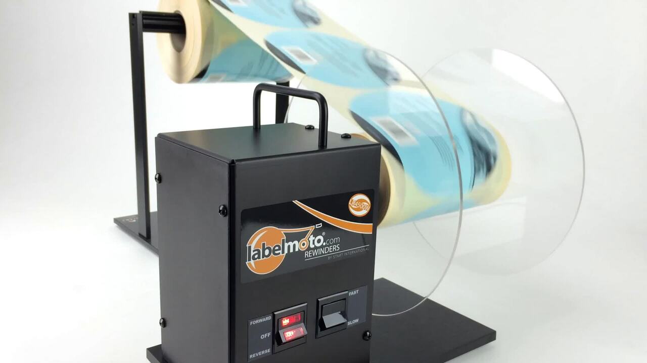 LR4500W bidirectional label rewinder rolls labels | DigiKey