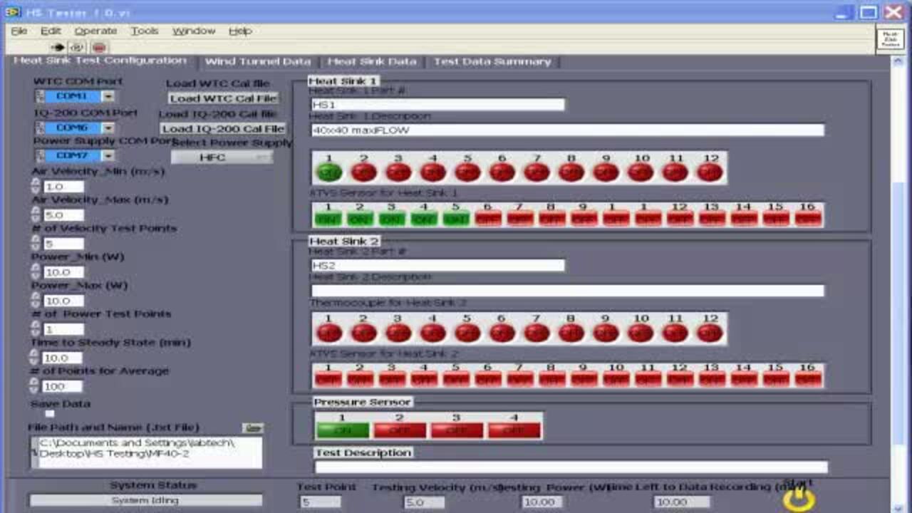 Heat Sink Tester Software | DigiKey