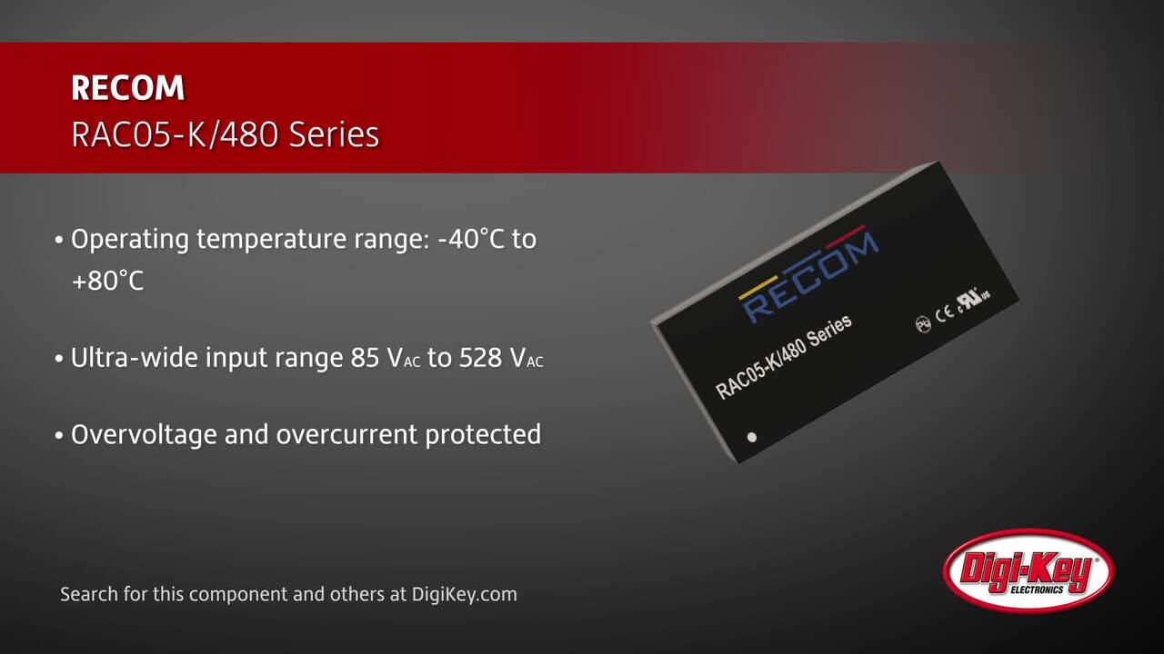 RAC05-K/480 AC/DC Modules - RECOM Power | DigiKey RAC05-K/480 AC/DC Modules - RECOM Power | DigiKey