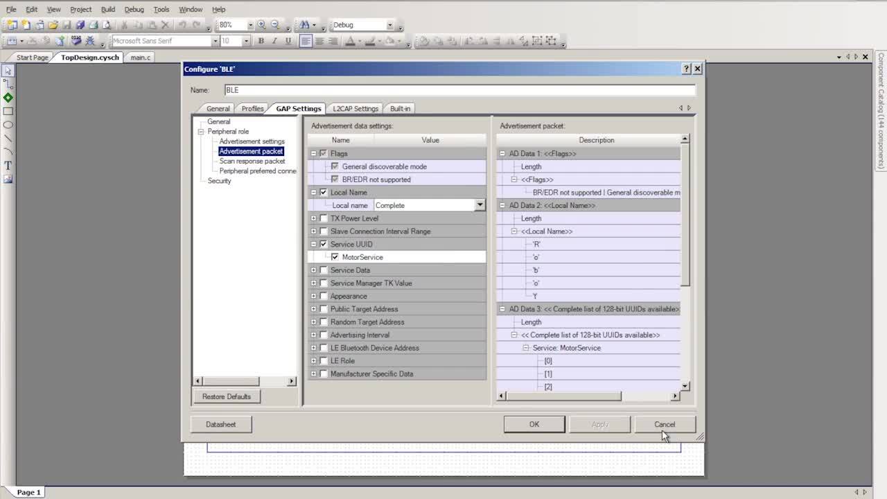 How to Create a PSoC BLE App: Lesson 9 BLE Robot Schematic | DigiKey