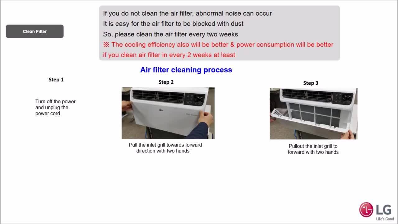 Lg mini split filter cleaning store