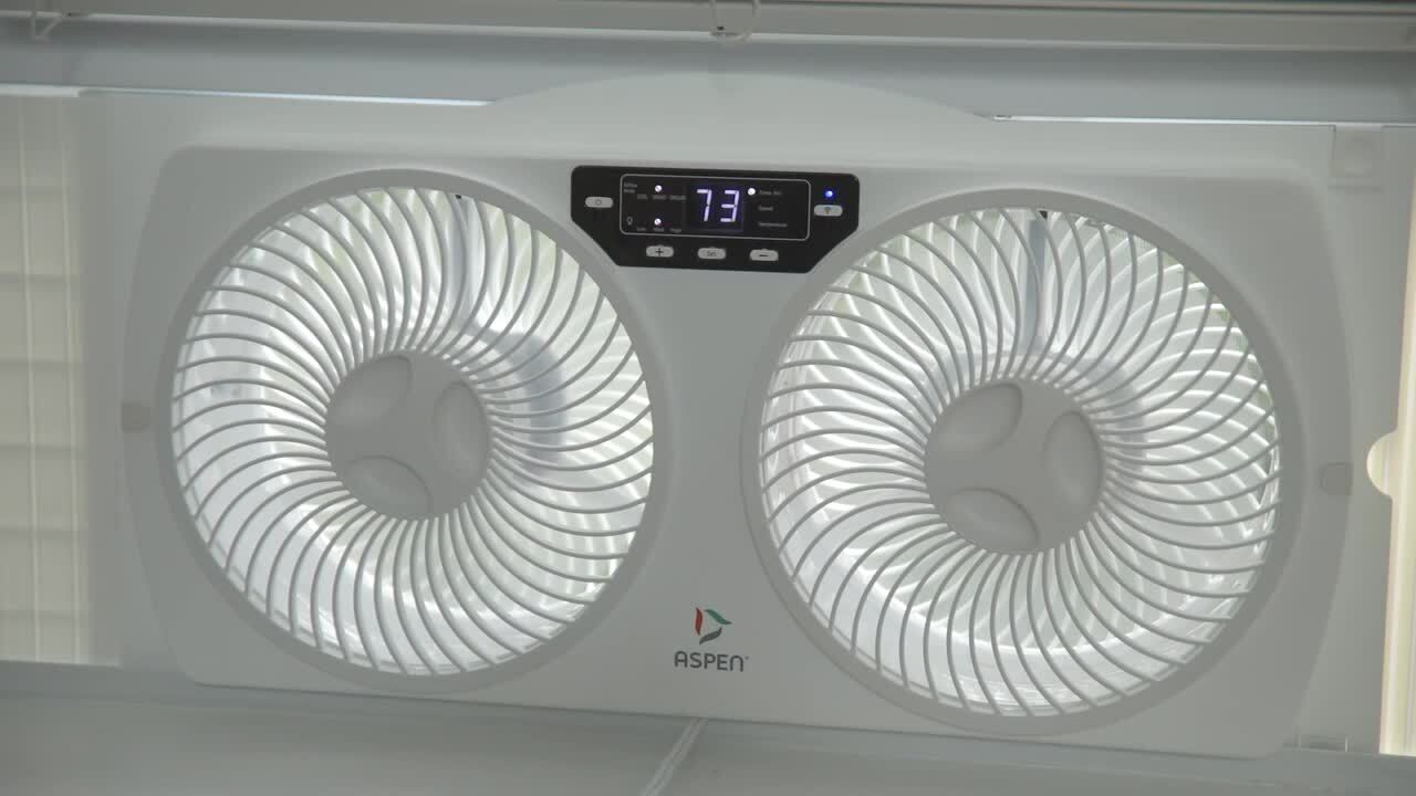 ASPEN Smart Wi-Fi Window Fan with Washable and Removeable Blades and ...