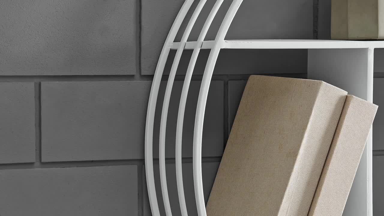 Firstime Co. Brody Industrial Circular 27.5 in. Metal Shelf White