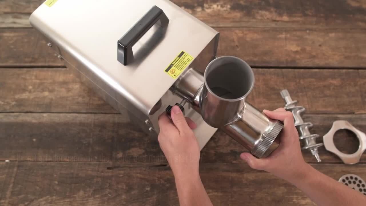 LEM BigBite #12 0.75 HP Stainless Steel Electric Meat Grinder 17801 ...