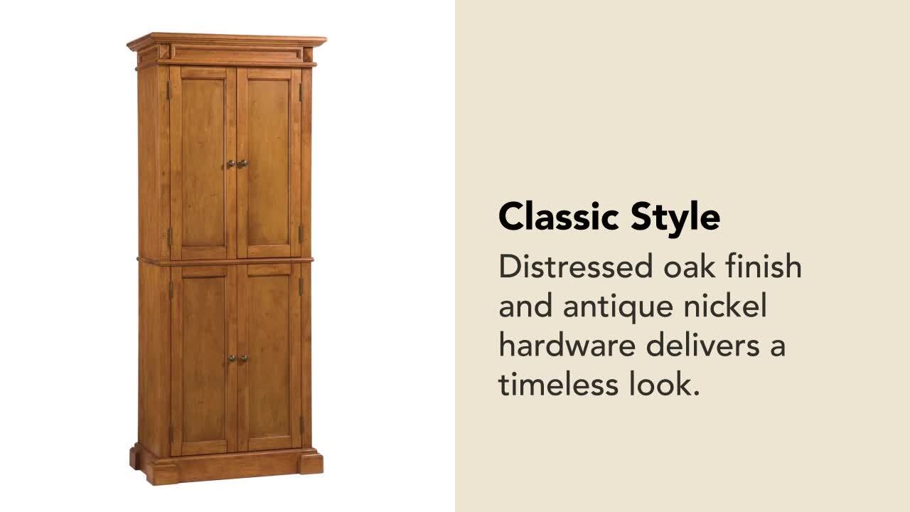 HOMESTYLES Distressed Oak Pantry 5004-69 - The Home Depot