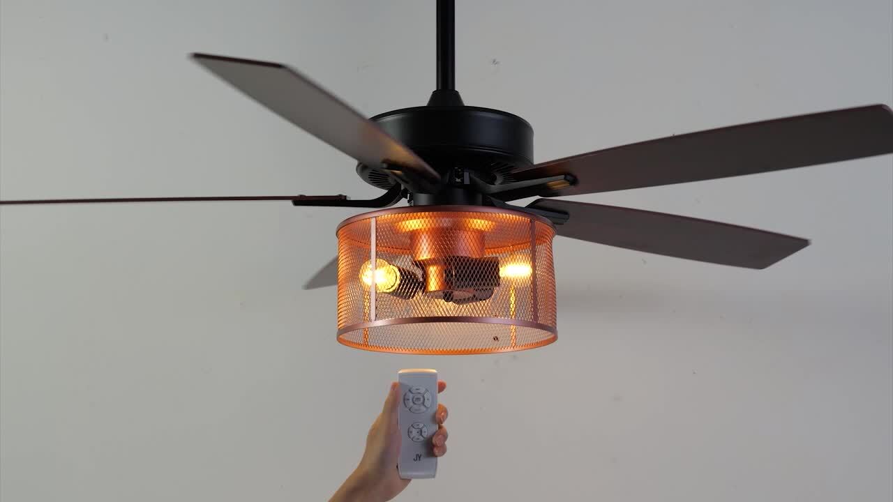 Cherry And Copper Ceiling Fan Kichler 330347BAP Terra 52 Inch