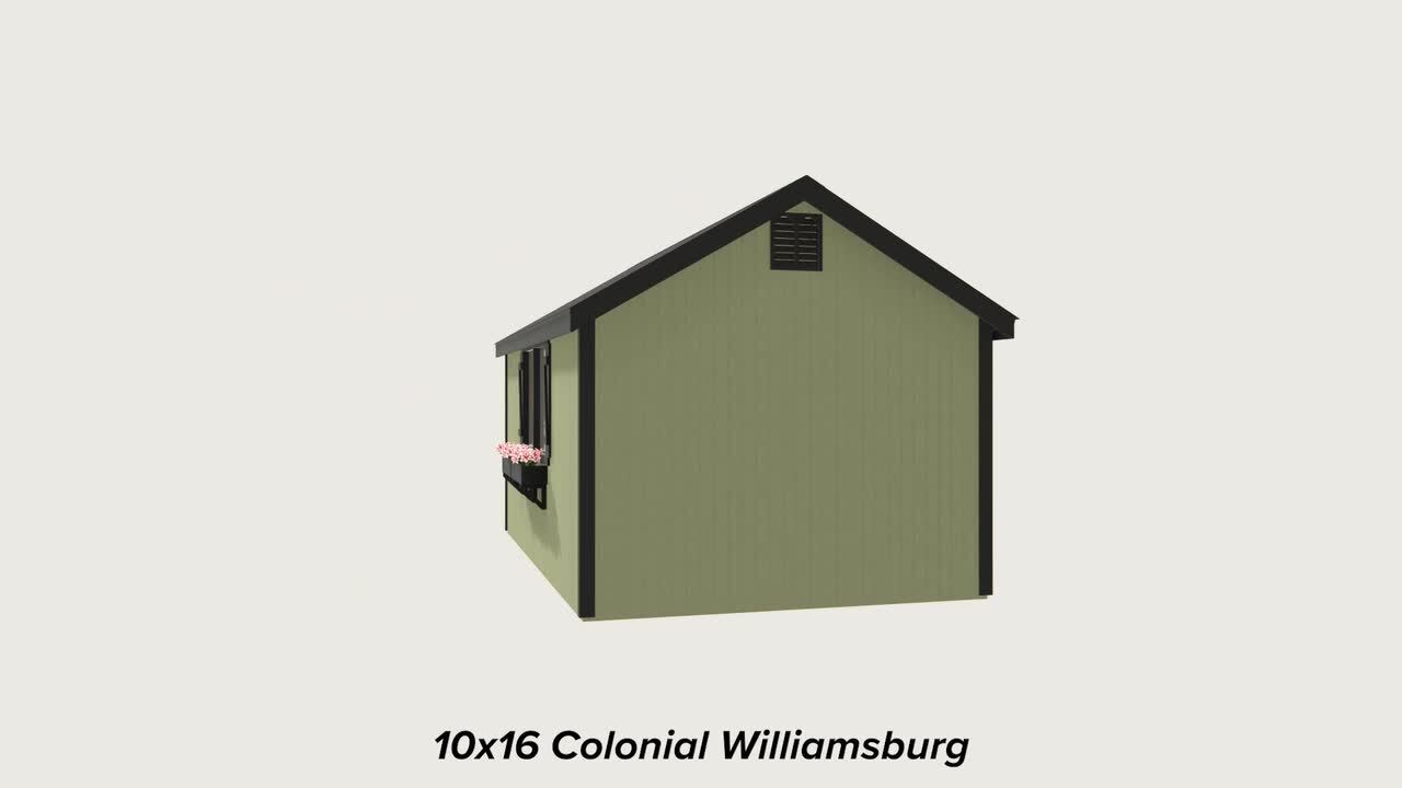 Little Cottage Co. Colonial Williamsburg 10 ft. x 10 ft. Outdoor Wood ...
