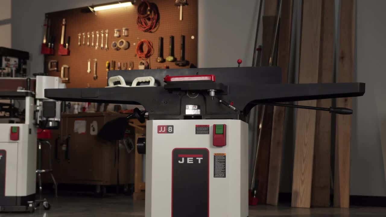 Jet 8 in. Helical Cutterhead Jointer with Jetblack Performance Coating ...