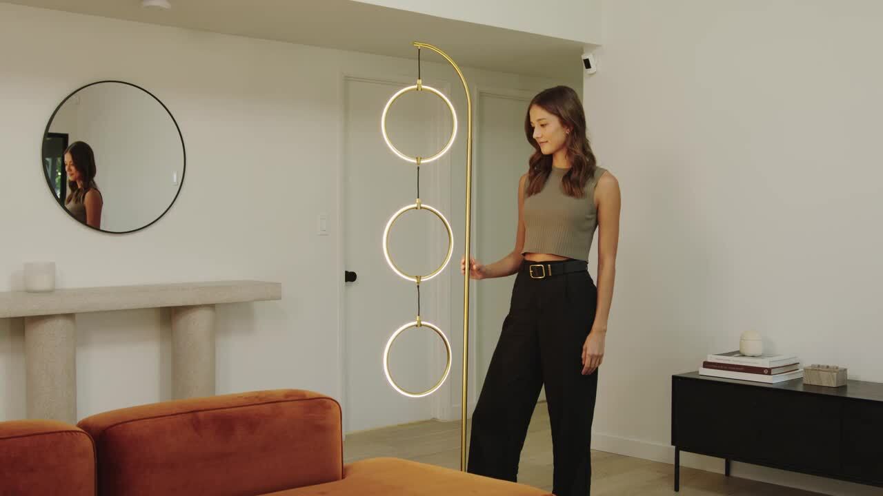 Brightech Nova 24 in. Antique Brass Modern & Contemporary Integrated ...