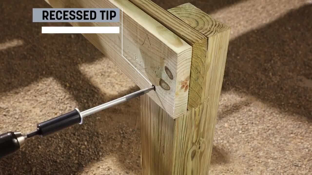 GRK Fasteners 1/2 in. x 7 in. Galvanized Auger Bolt Post to Beam ...