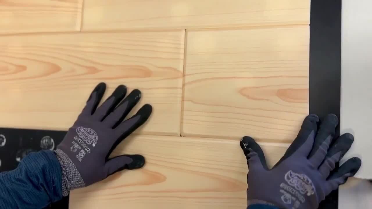 A La Maison Ceilings Natural Maple 39 in. x 6 in. Glue Up Foam Wood ...
