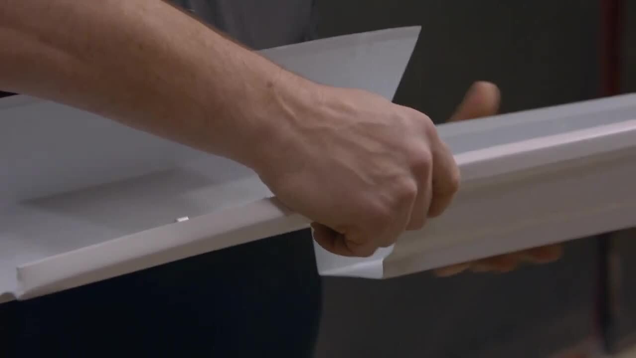 PEAK 5 in. White Gutter Drop Outlet 1385 - The Home Depot