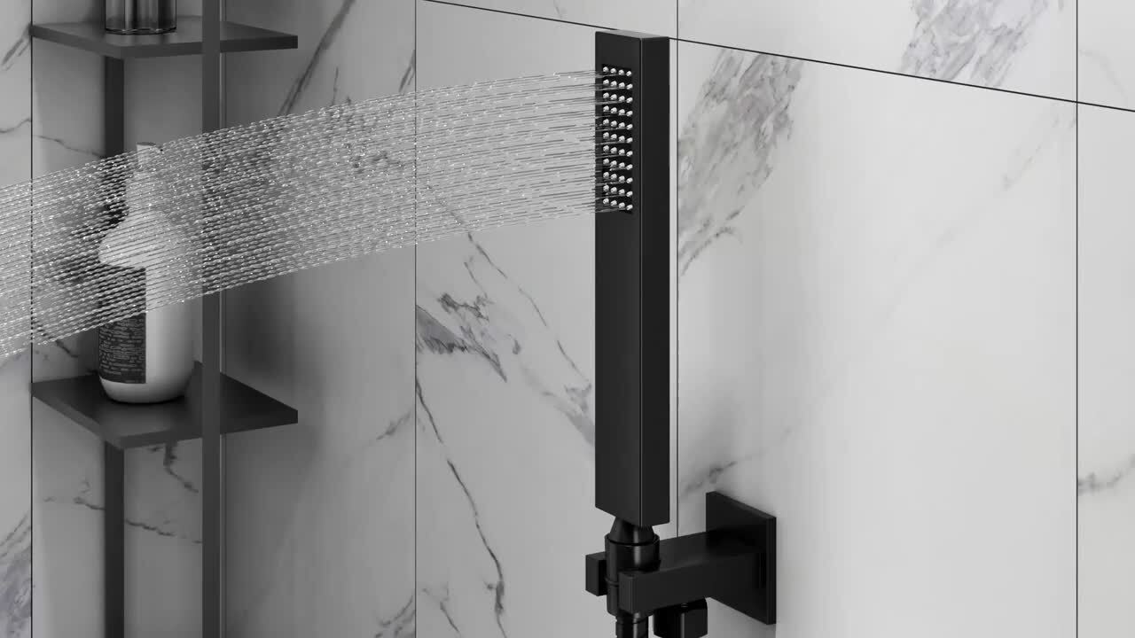 GRANDJOY LED Dual Showers with Valve 7-Spray Dual Ceiling Mount 12 in ...