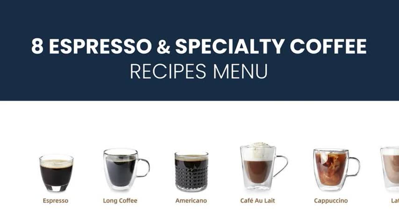 Edendirect 5-Cup Black Fully Automatic Espresso Machine, One Touch with ...