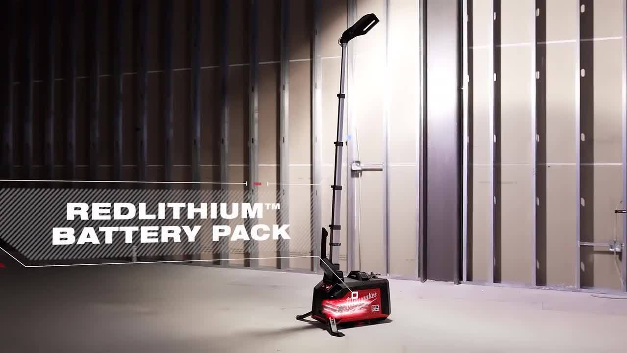 Milwaukee MX FUEL ROCKET Dual Power Compact Tower Light Kit with (1 ...