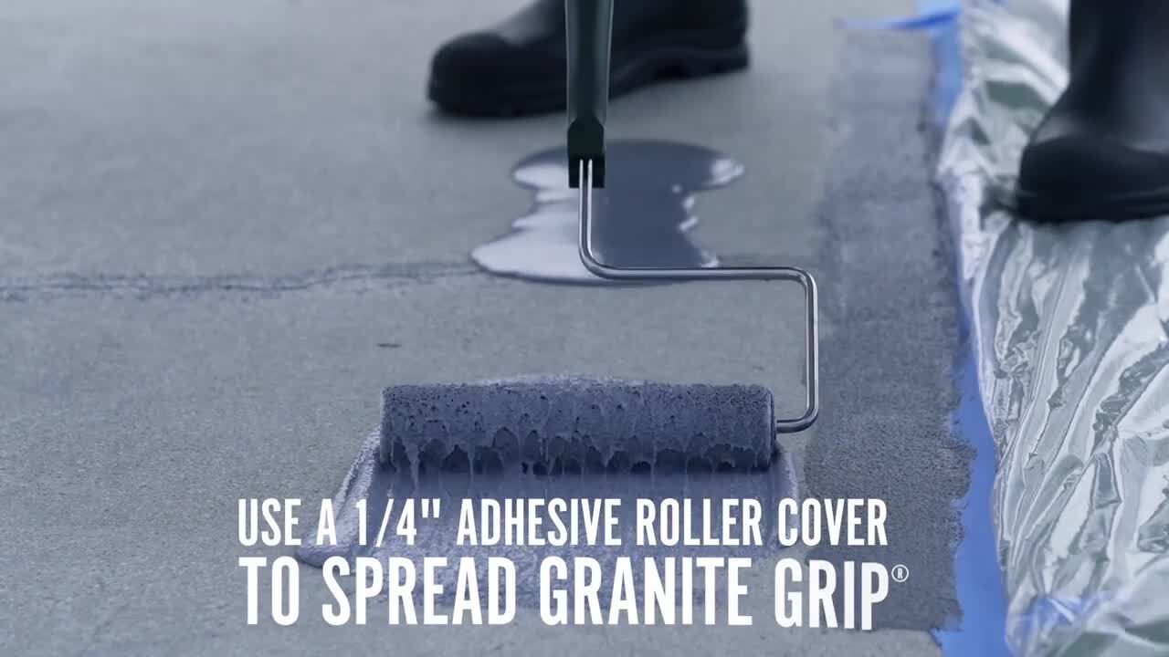 BEHR PREMIUM 1 Gal. Gray Granite Grip Decorative Flat Interior/Exterior ...