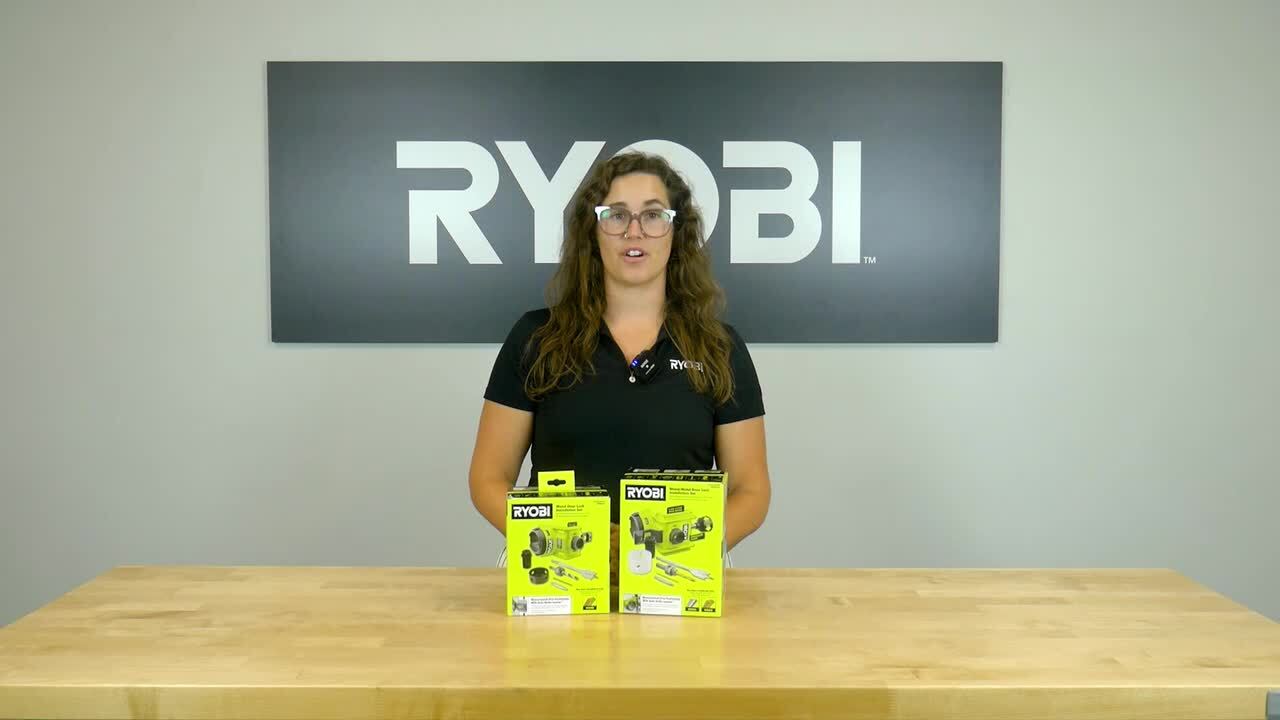 RYOBI Wood/Metal Door Lock Installation Kit with Bi-Metal Hole Saw ...