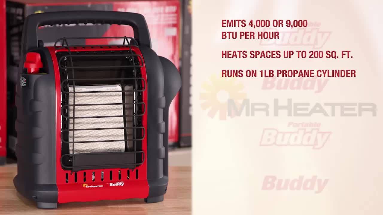 Mr. Heater Portable Buddy 9,000 BTU Radiant Propane Indoor/Outdoor ...