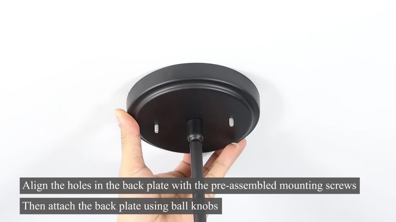 LNC Industrial Black Island Chandelier Farmhouse Barn Pendant Light 3 ...