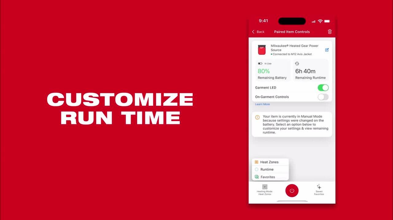 Milwaukee M12 Heated Gear Power Source with App Control 48-11-2330 ...