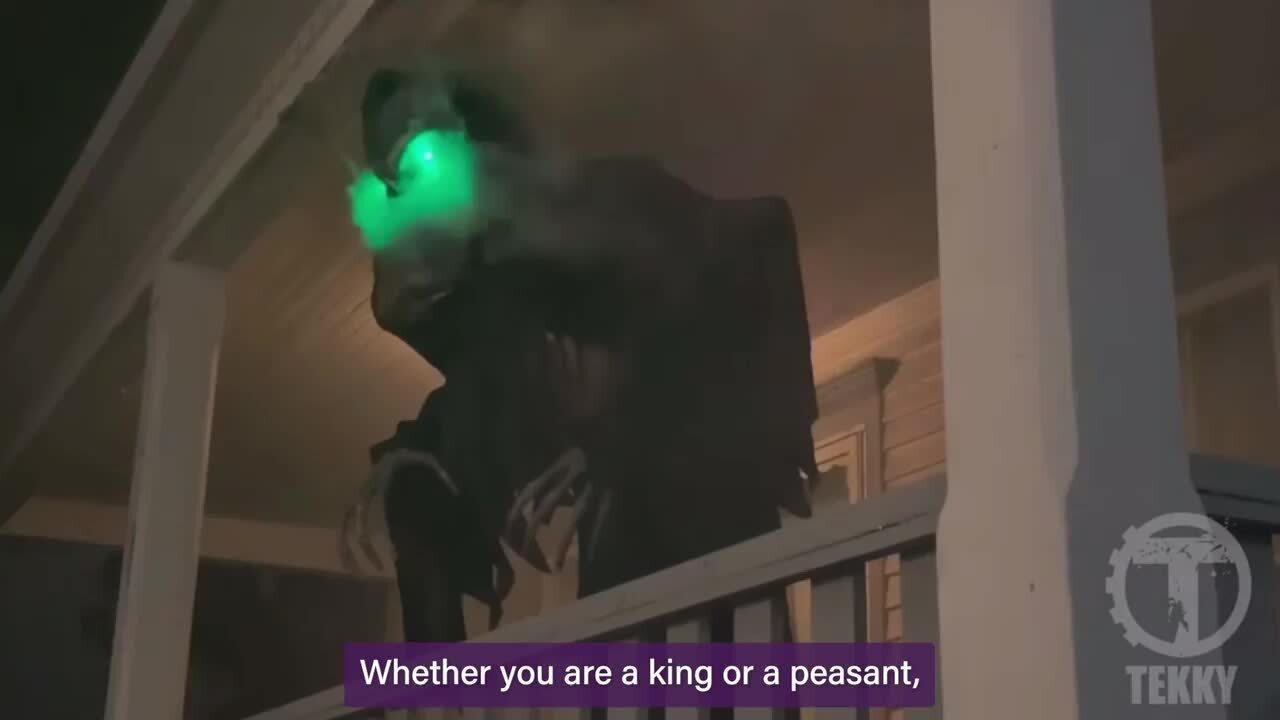 Haunted Hill Farm 85 in. Premium Talking Halloween Animatronic Colossal ...