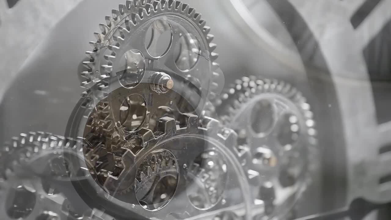 Clock Gears Black And White