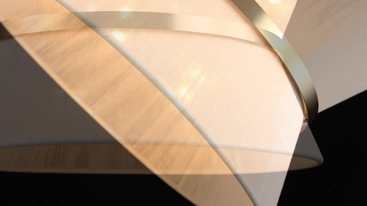 RRTYO Tabor 8-Light Modern Boho Brass Natural Ivory Hand-woven Rope ...