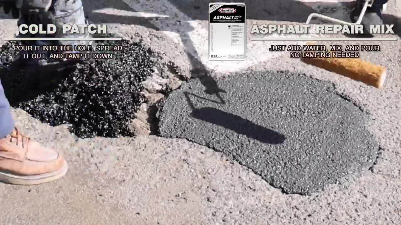 Rapid Set 50 lbs. Asphalt Repair Mix 85410050 - The Home Depot
