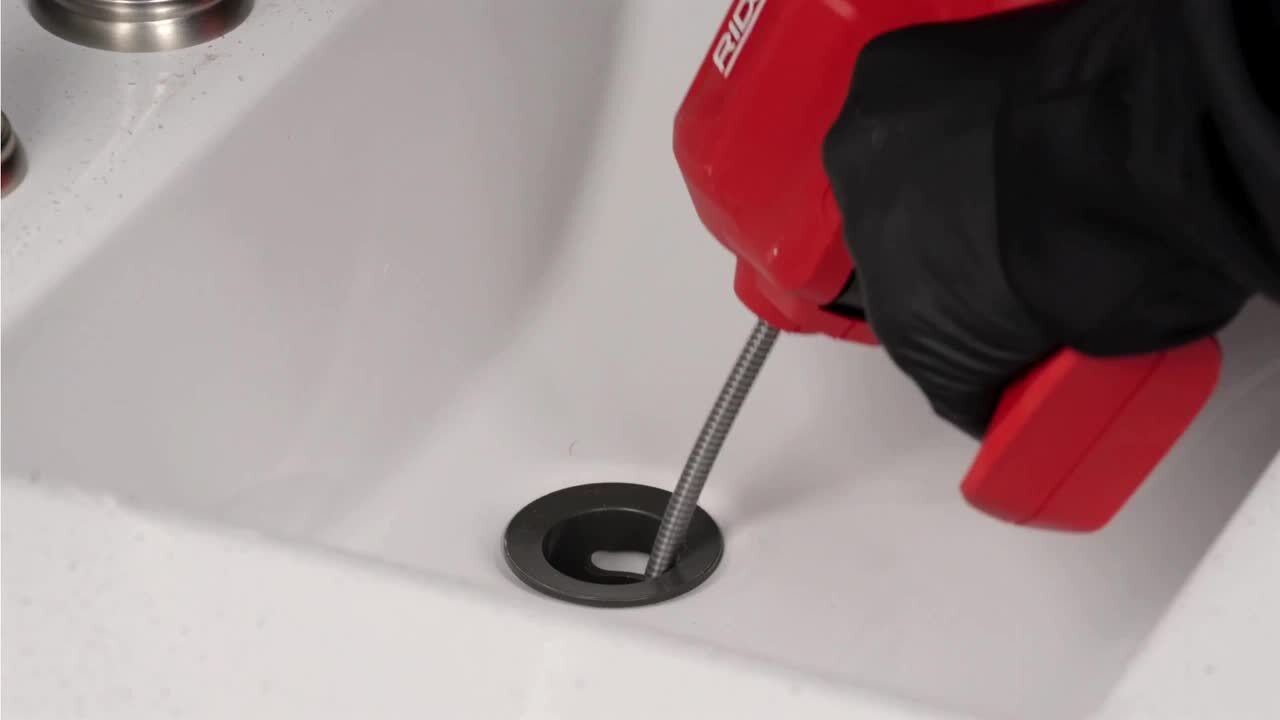 RIDGID EZ SPIN Drain Cleaning Snake Auger 80168 - The Home Depot