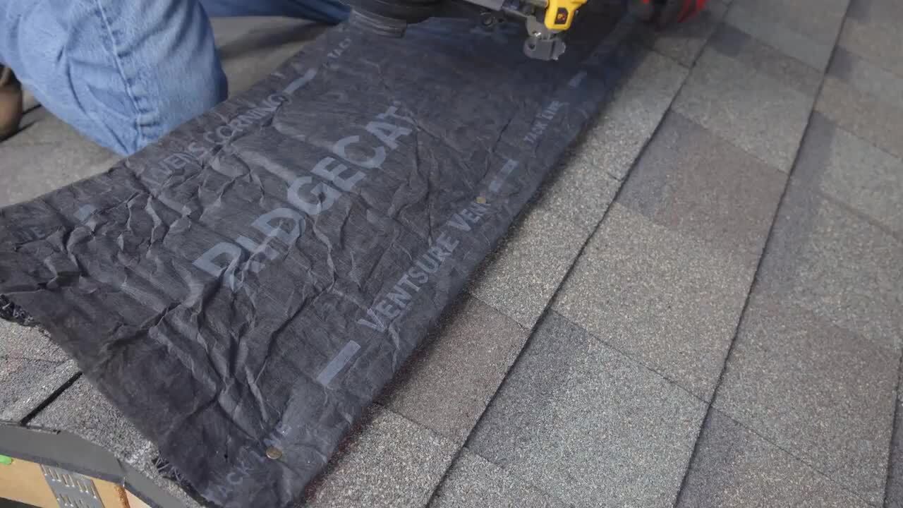 Owens Corning VentSure 11 in. x 240 in. RidgeCat Rolled Ridge Vent in ...