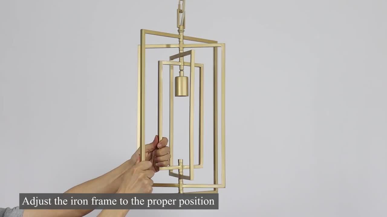 Uolfin Modern Gold Kitchen Island Large Single Pendant Light, 1-Light ...