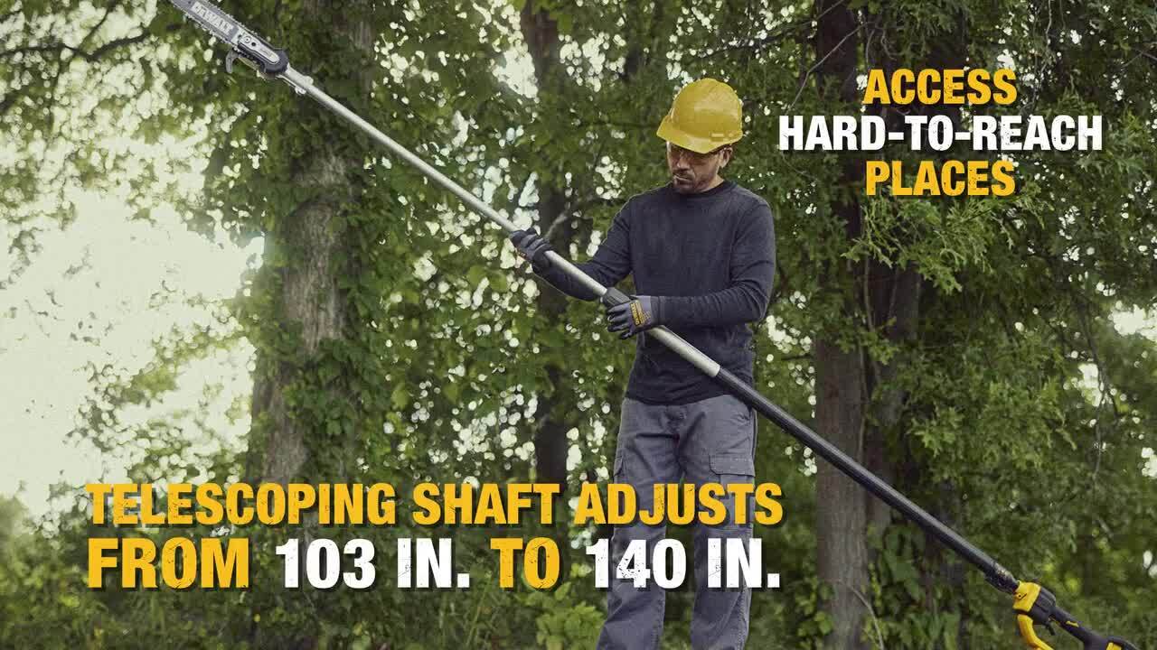 DEWALT FLEXVOLT 60V MAX 10 in. Cordless Battery Powered Telescoping Pole Saw (Tool Only ...
