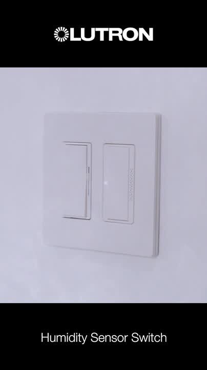 Lutron XactSense Humidity Sensor Switch for Bathroom Exhaust Fans, 3 ...