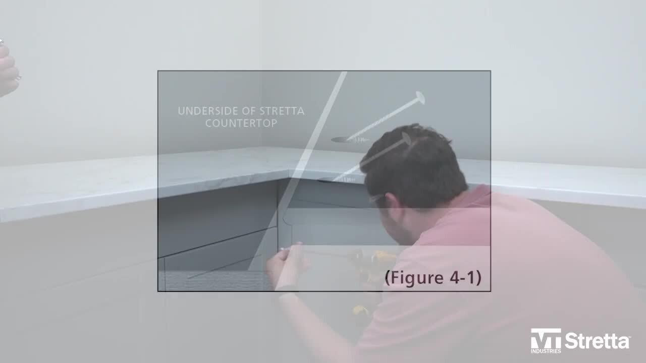 STRETTA 6 ft. White Laminate Countertop Kit with Full-Thickness Square ...