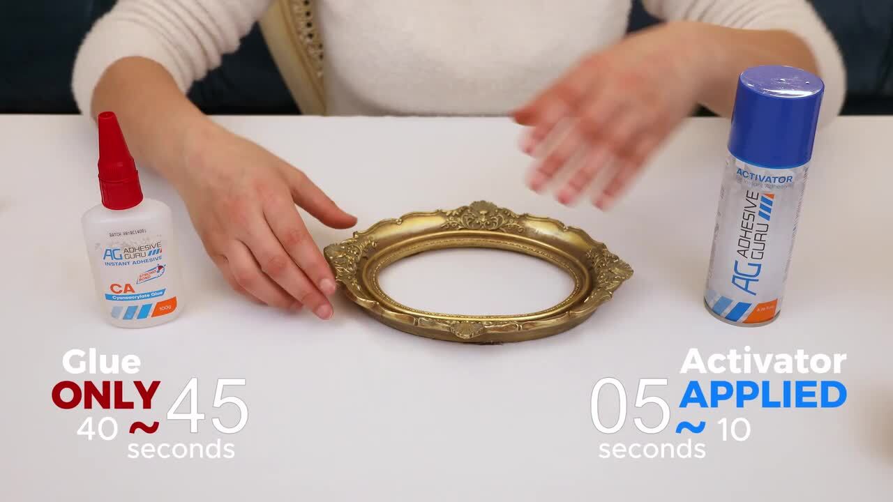 AG ADHESIVE GURU CA Glue Activator Spray 6.75 fl. oz. Clear Multi-purpose Adhesive Accelerator ...