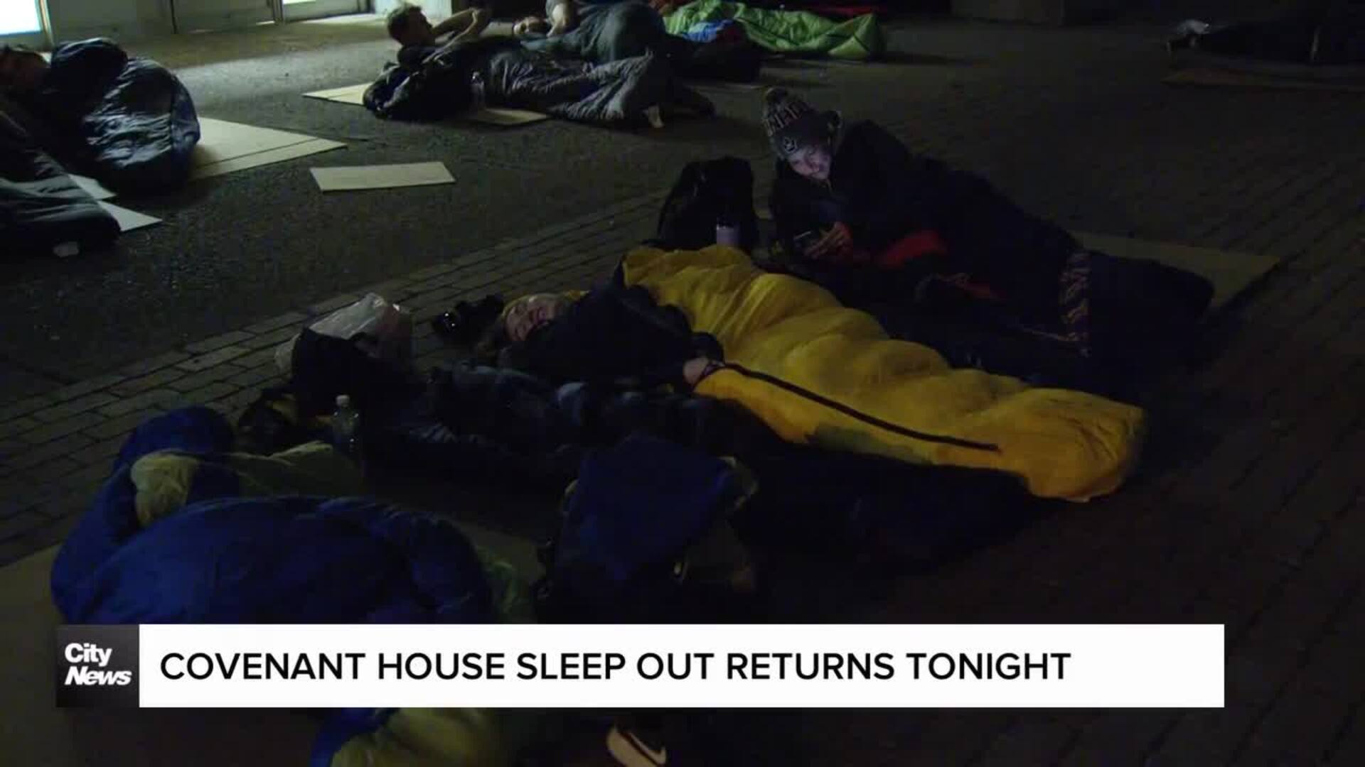 Covenant house sleep out raising awareness about youth facing homelessness