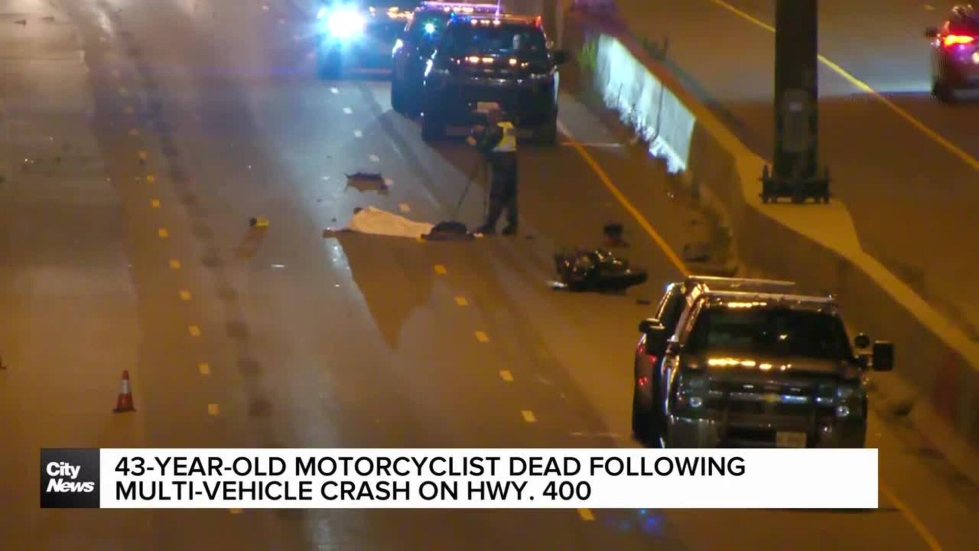 Motorcyclist dead following multi-vehicle crash on Hwy. 400