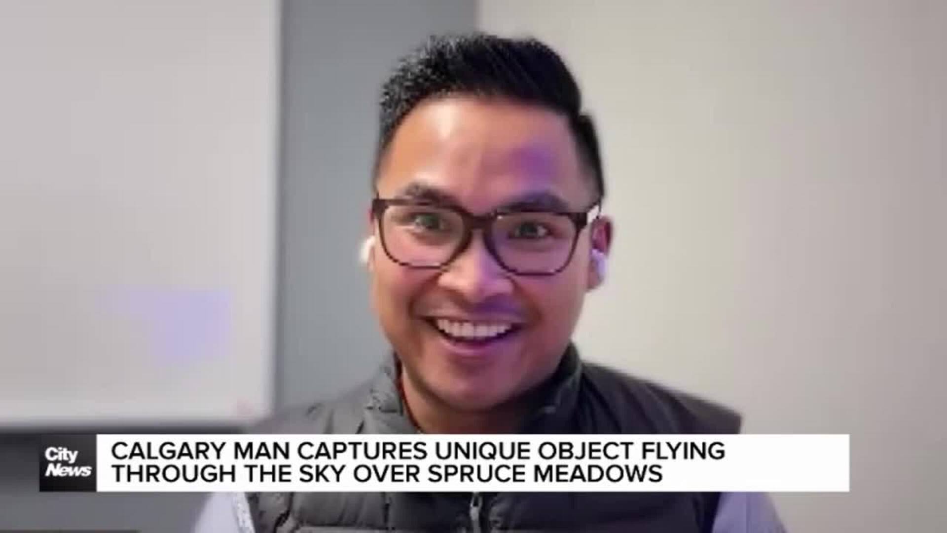 Calgary man captures unique object flying through the sky over Spruce ...