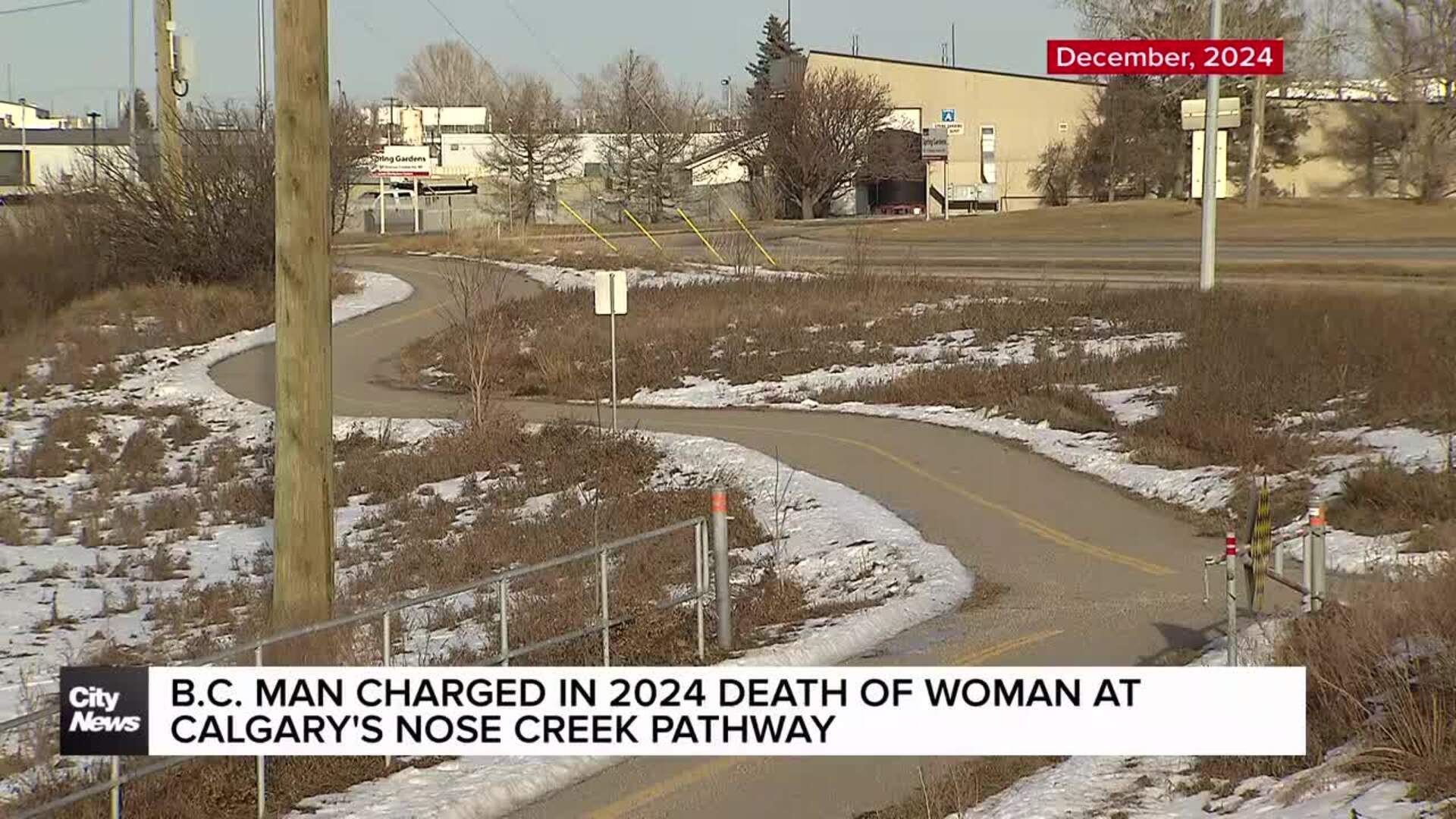 B.C. man charged in 2024 death of a woman at Calgary's Nose Creek Pathway