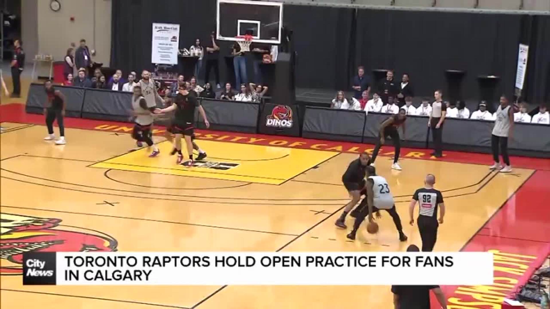 Toronto Raptors hold open practice for fans in Calgary