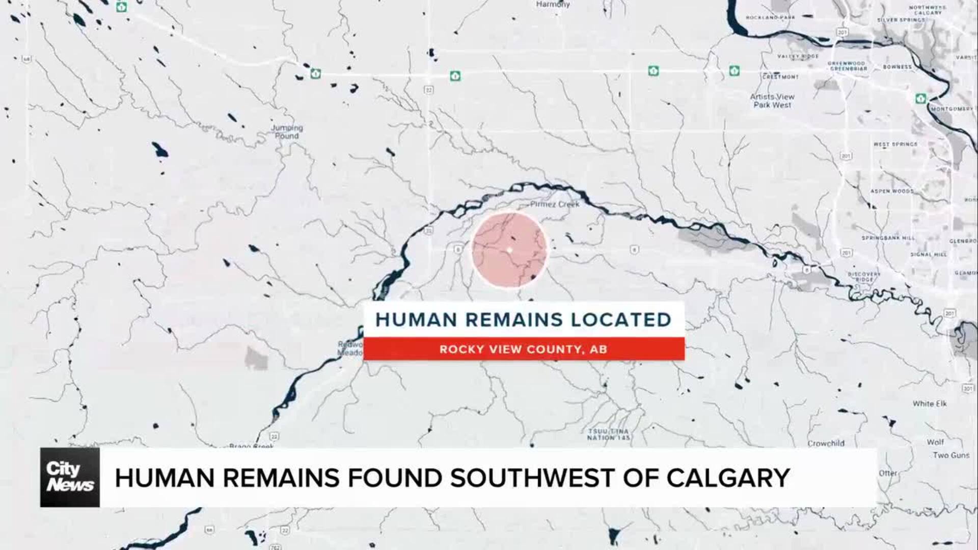 Human remains found southwest of Calgary
