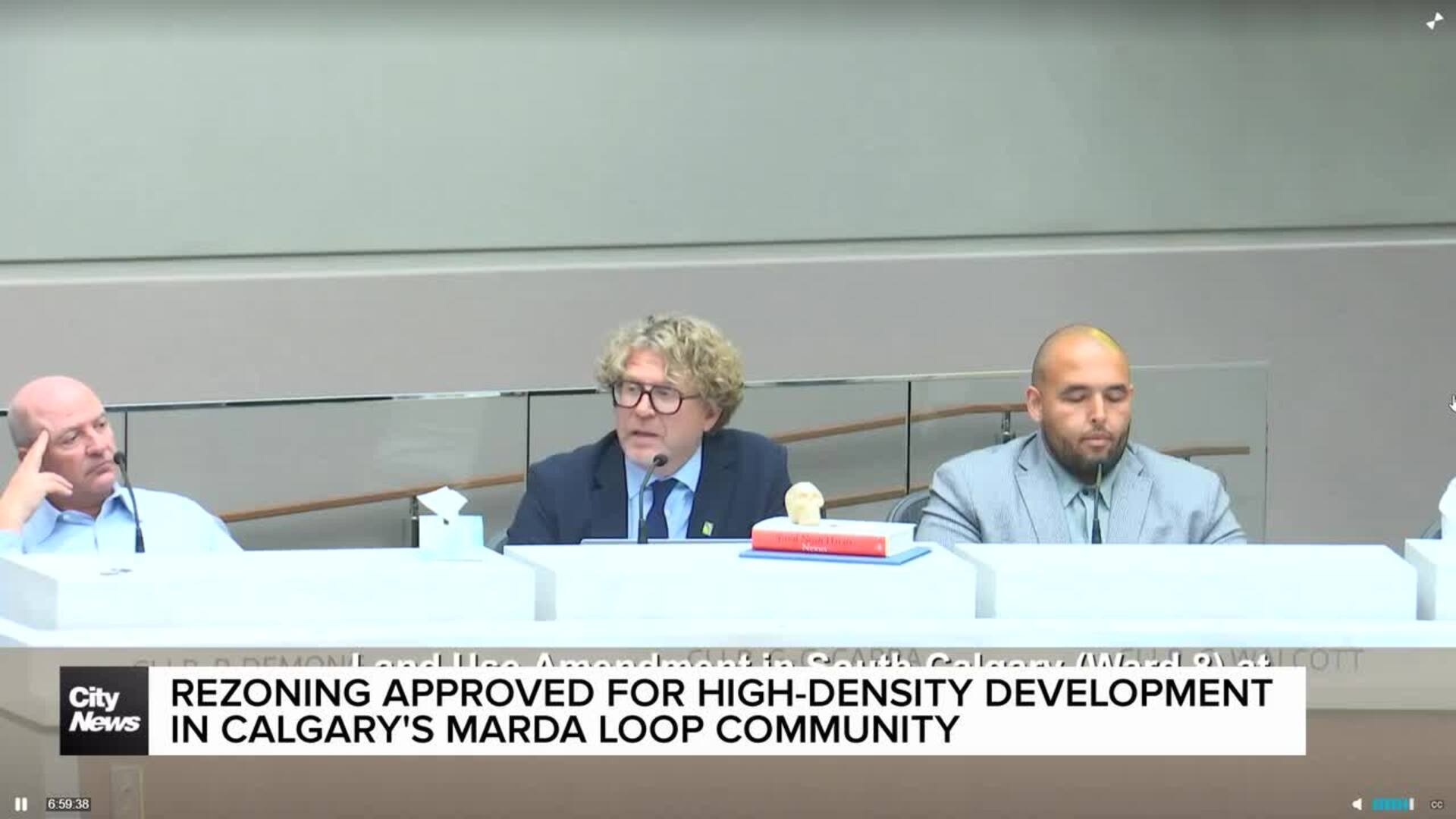 Calgary city councillors showing support for a new tower development in ...