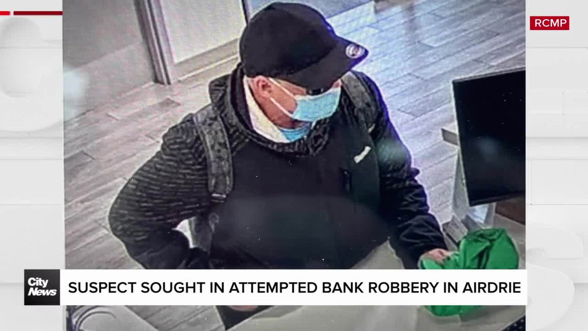 Suspect sought in attempted bank robbery in Airdrie