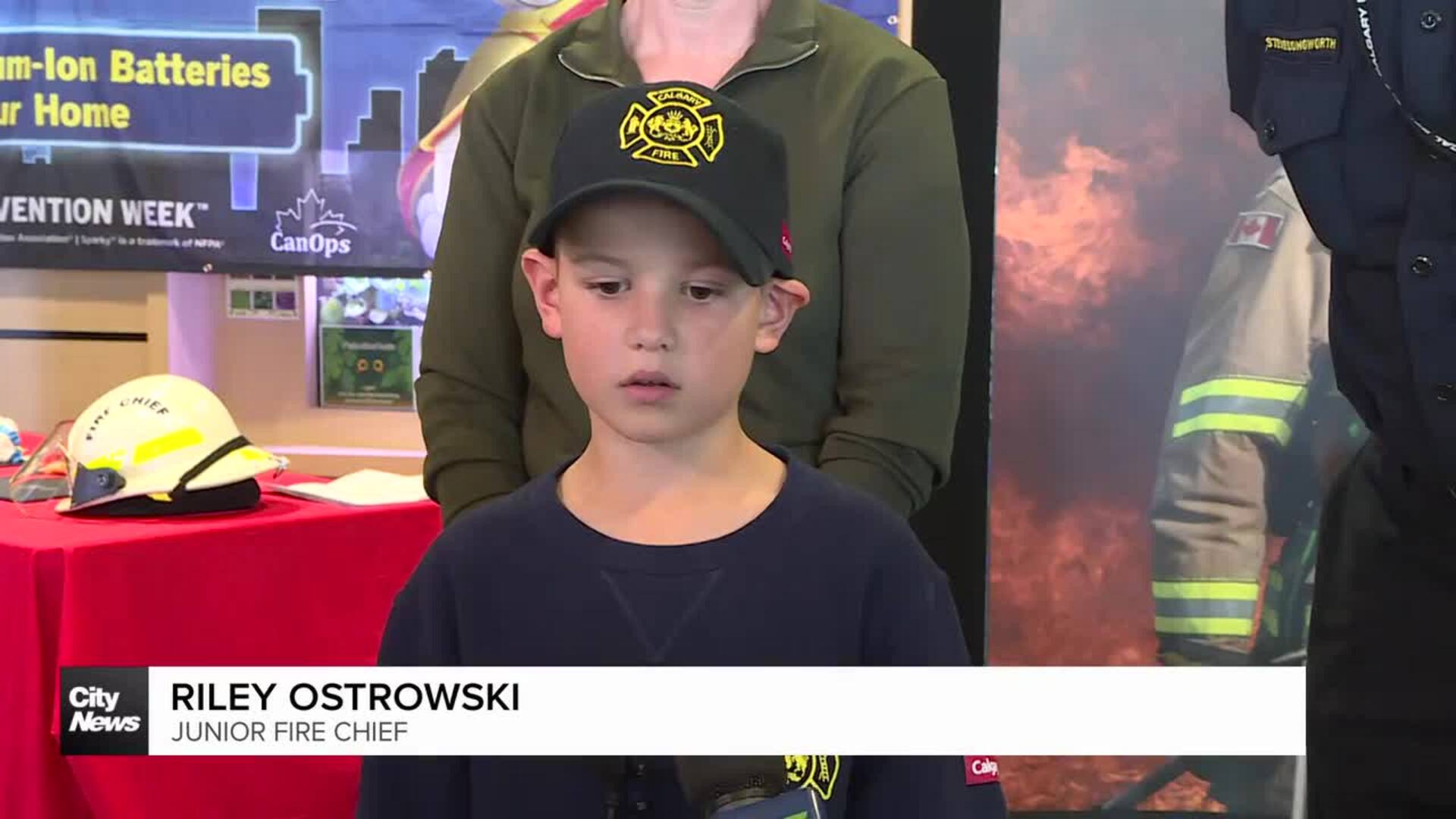 Calgary appoints Jr. Fire Chief to raise awareness for fire-safe practices