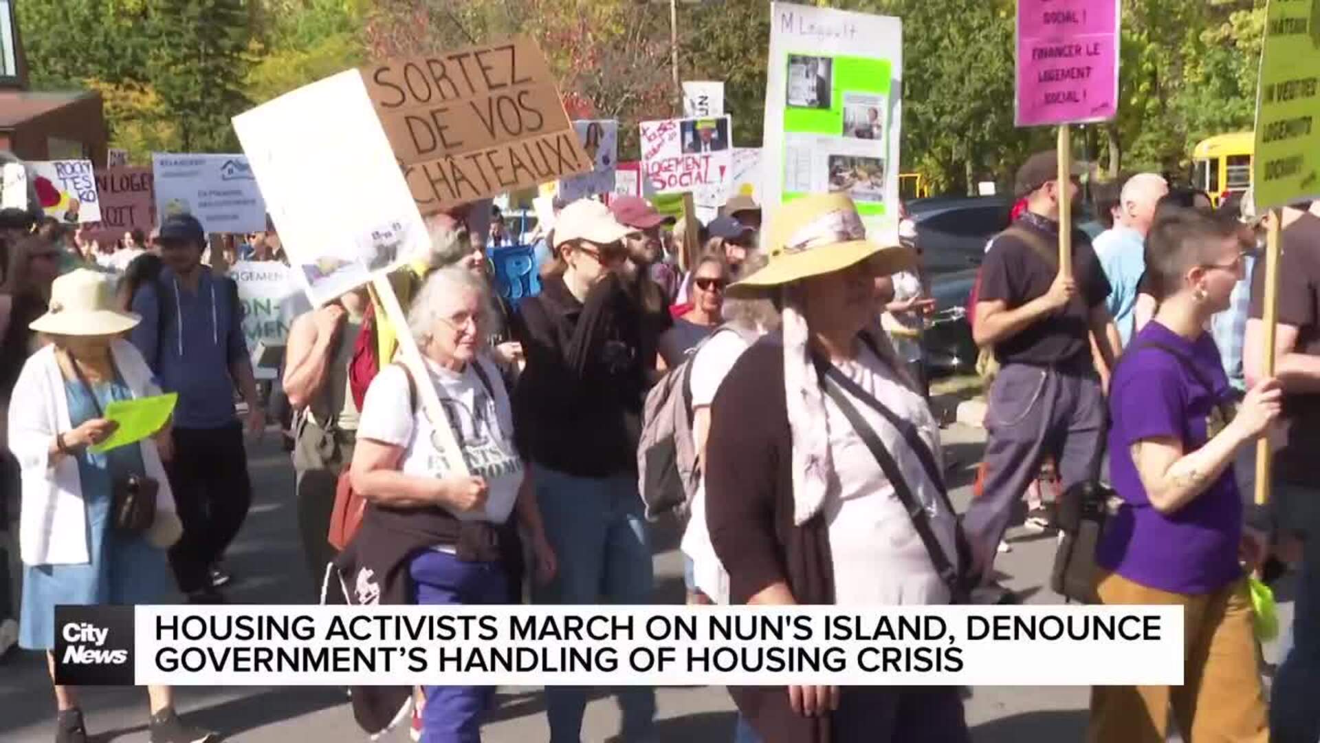 Hundreds march on Nun’s Island in protest of housing crisis