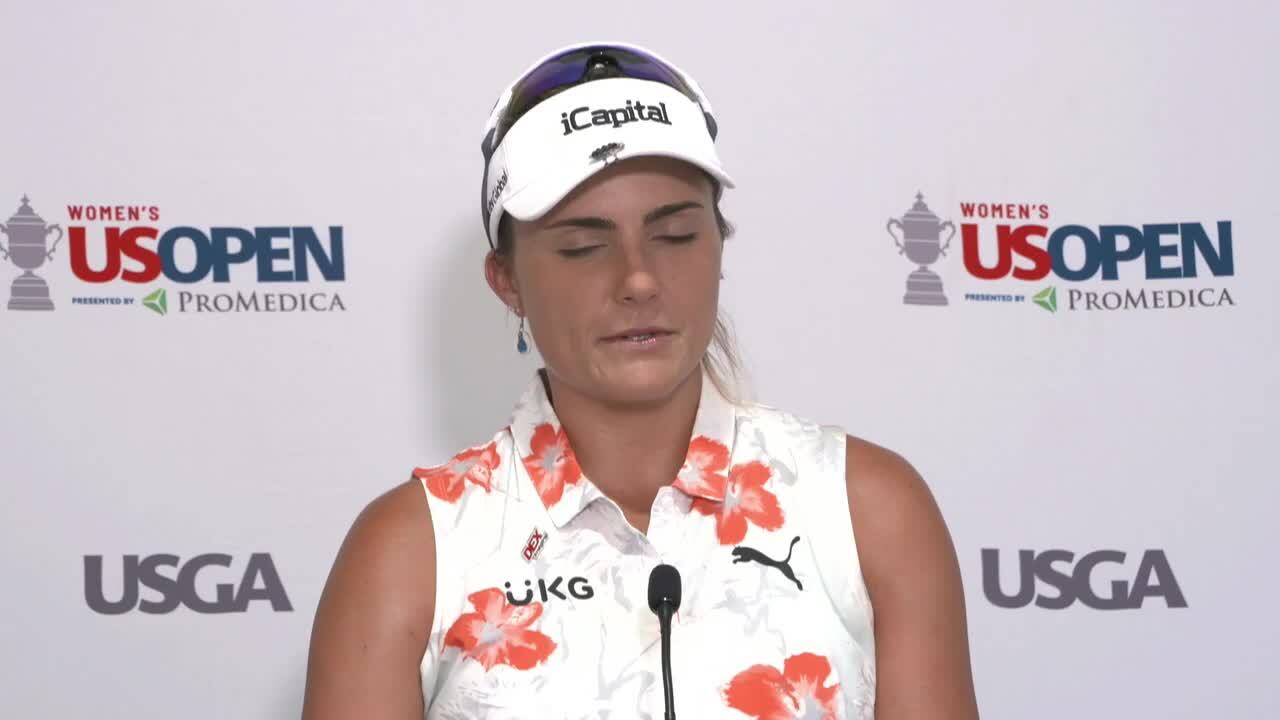 Lexi Thompson First Round Interview at the 2022 U.S. Women’s Open ...