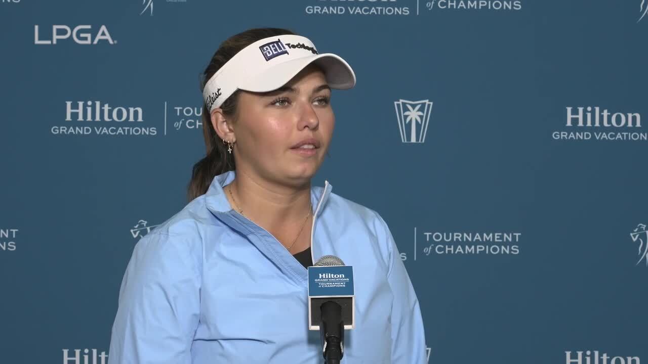 Alexa Pano Third-Round Interview 2024 Hilton Grand Vacations Tournament of Champions | LPGA ...