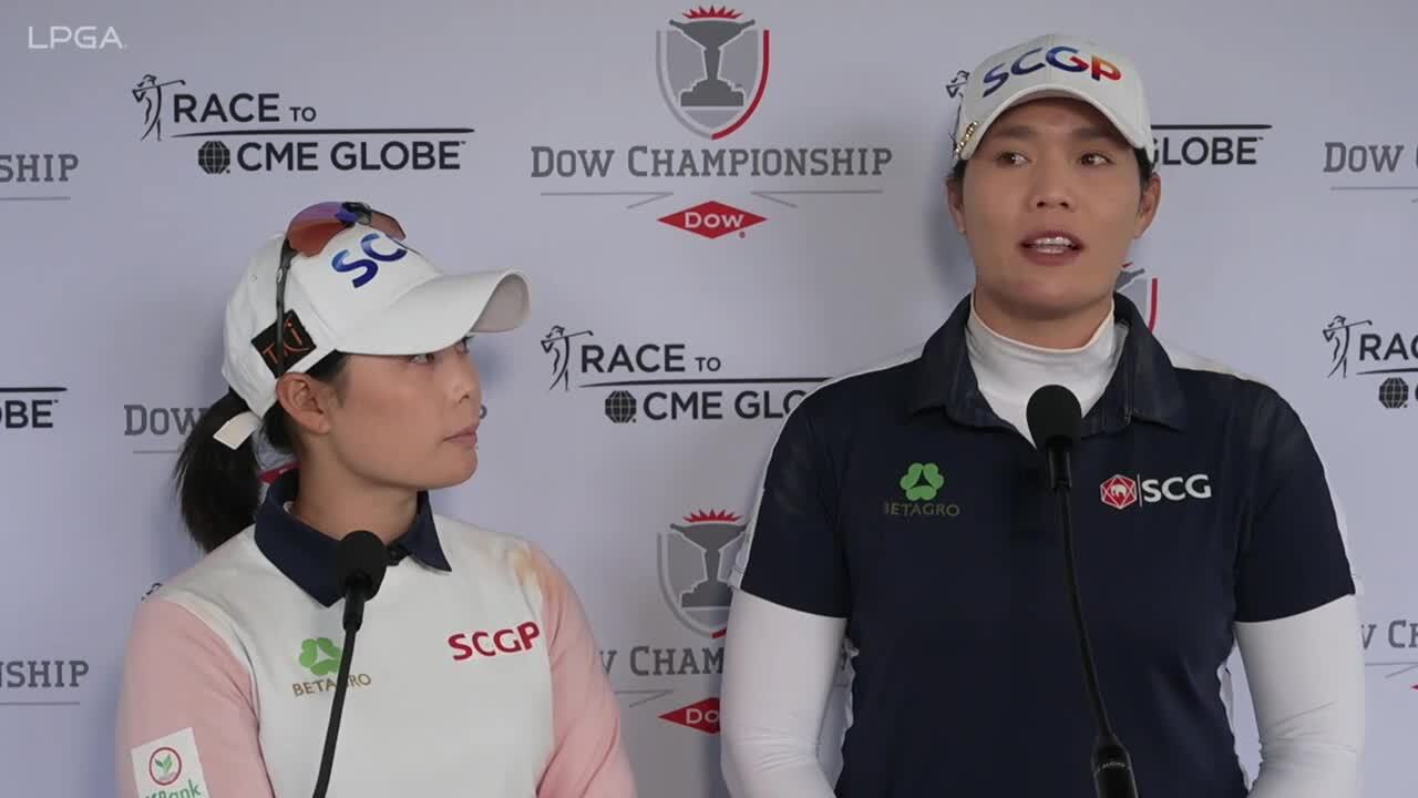 Ariya Jutanugarn/Moriya Jutanugarn Second Round Interview | 2024 Dow Championship | LPGA ...